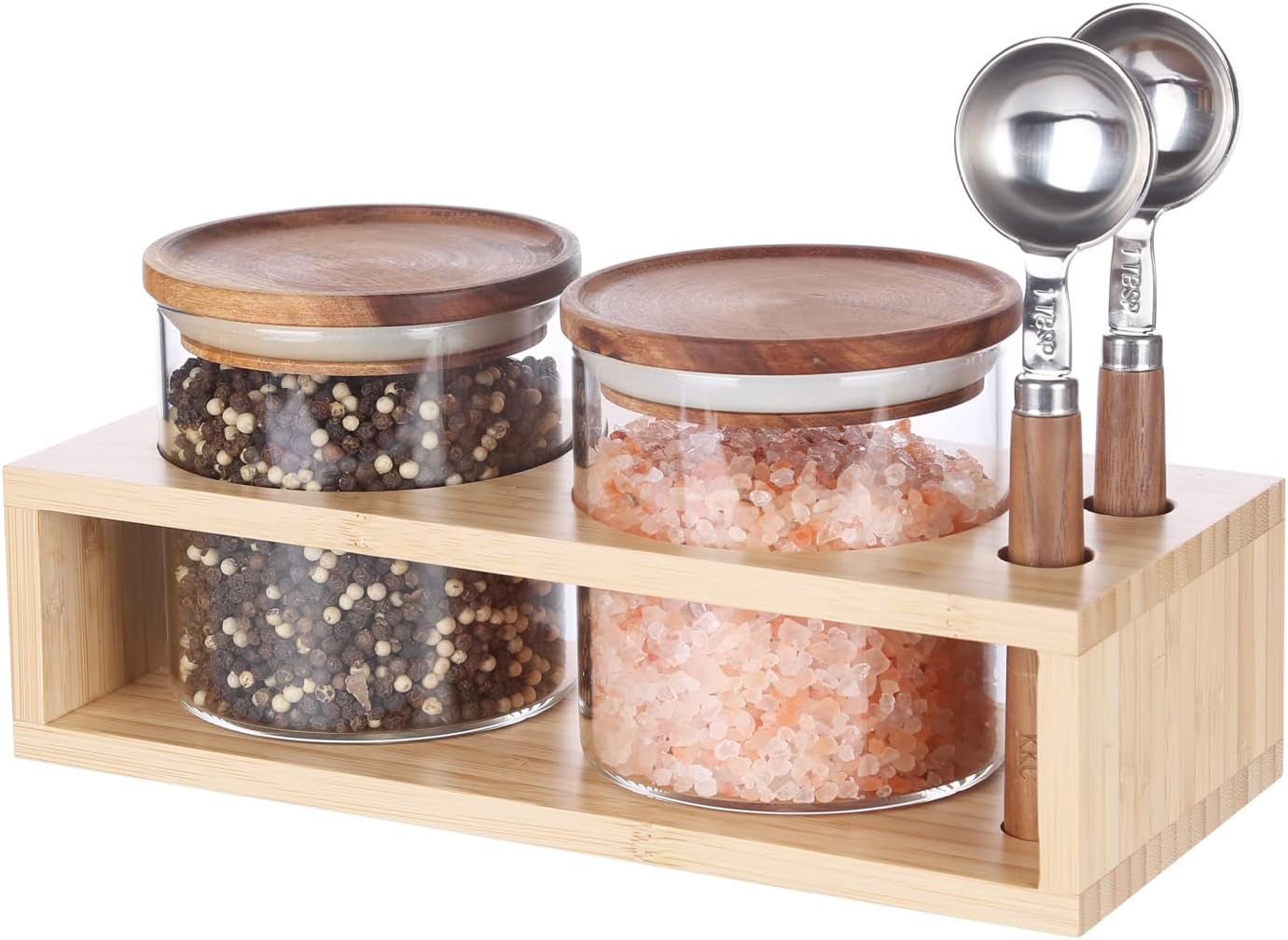 Amazon.com: KKC HOME ACCENTS Glass Sugar and Salt Containers with ...