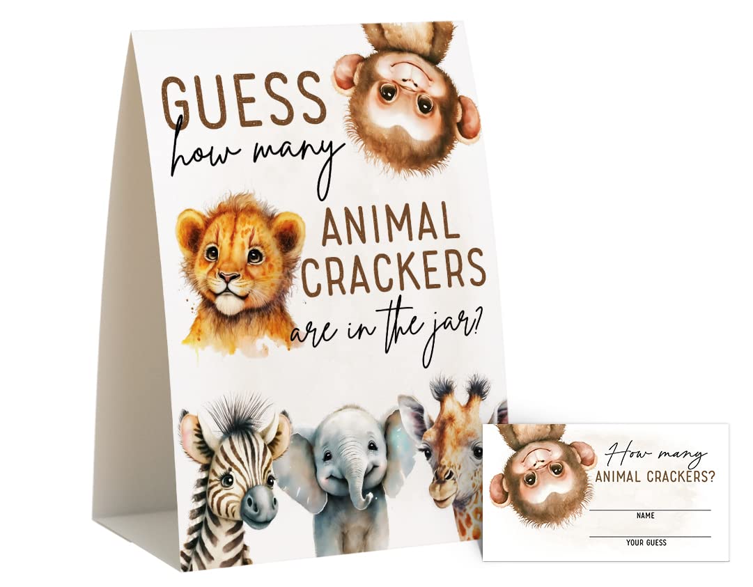 Safari Theme Baby Shower Games Safari Animal Baby Shower Game - Guess ...