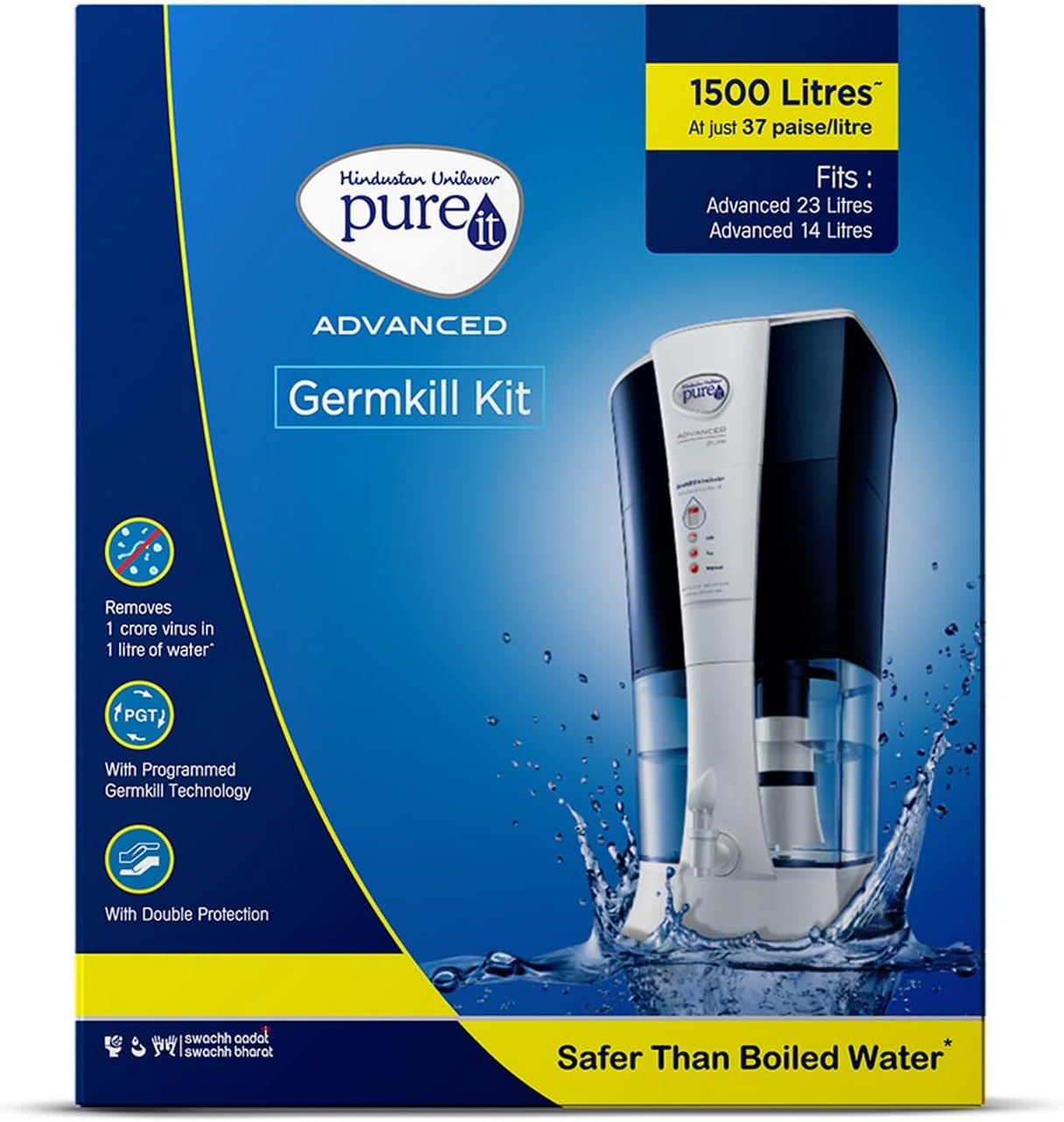 Pureit Hul Germkill Kit For Advanced 23 L Water Purifier-1500 L ...