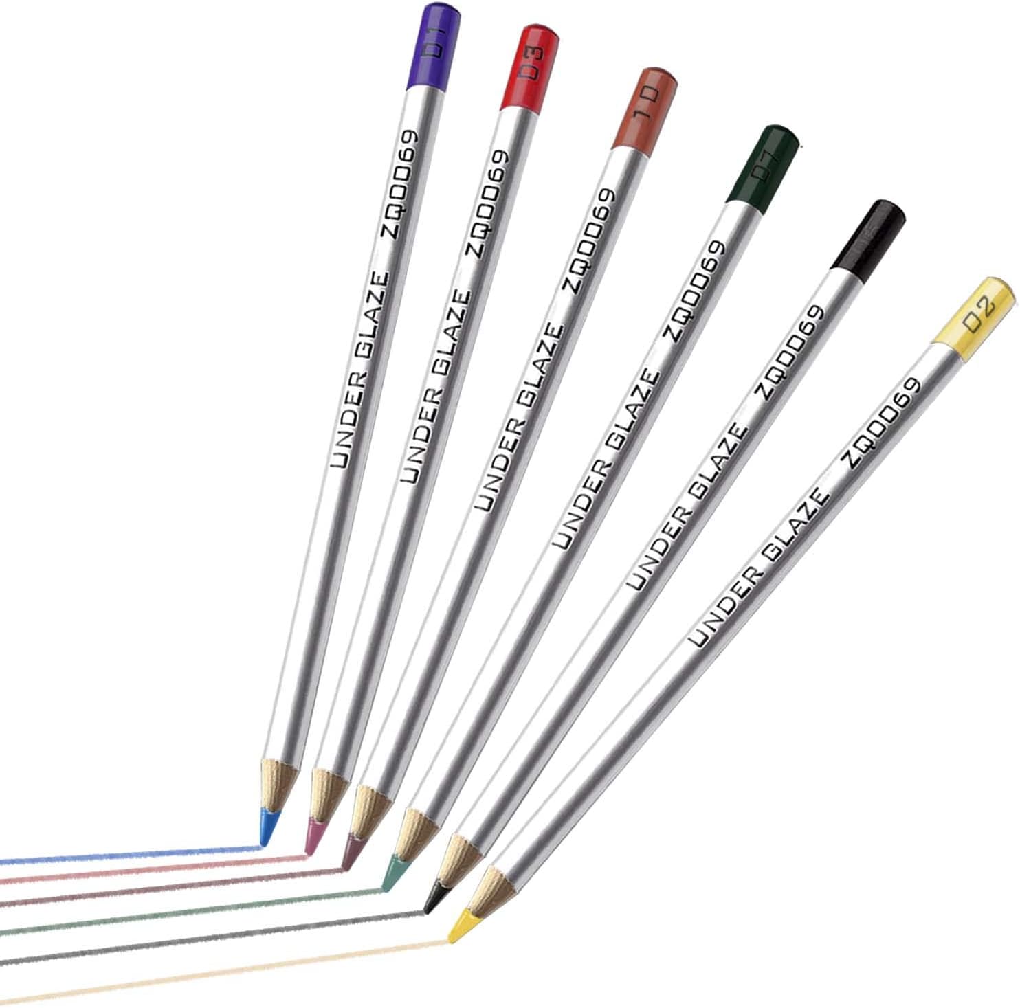 Amazon.com : Underglaze color pencils, underglaze pencils for pottery ...