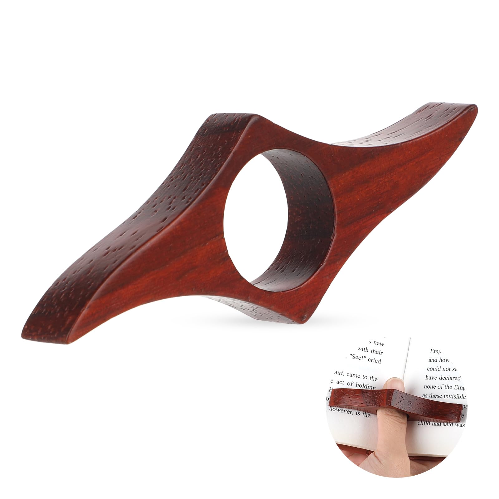 Amazon.com: Thumb Book Page Holder, Handmade Walnut Bookmarker Natural ...
