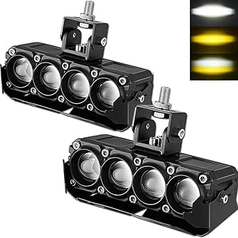 6 Inch LED Light Bar, 80W 8000LM Dual Color White Amber Driving ...