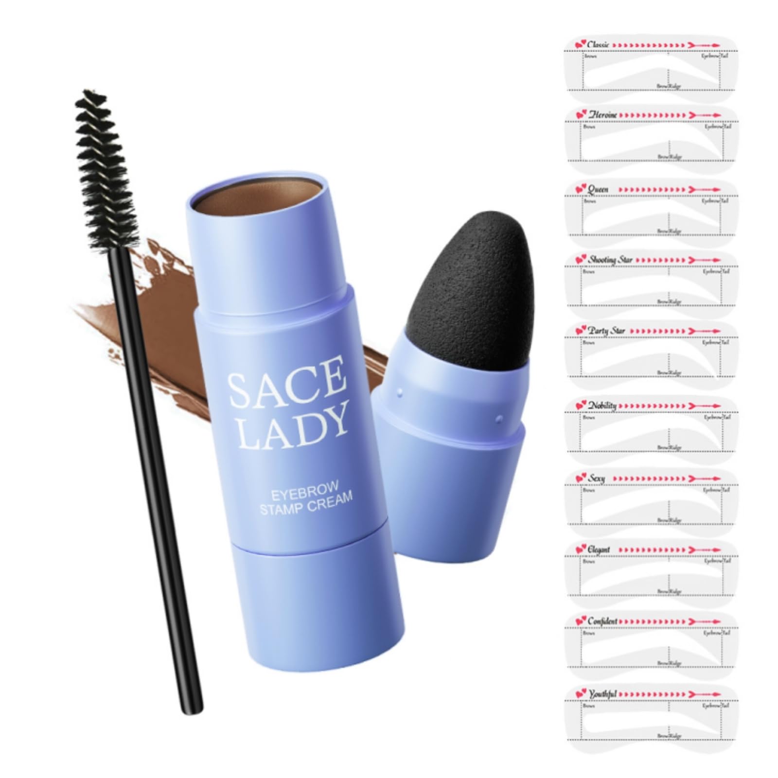 Amazon.com : Long Lasting Eyebrow Stamp Cream Set, Waterproof Tattoo ...