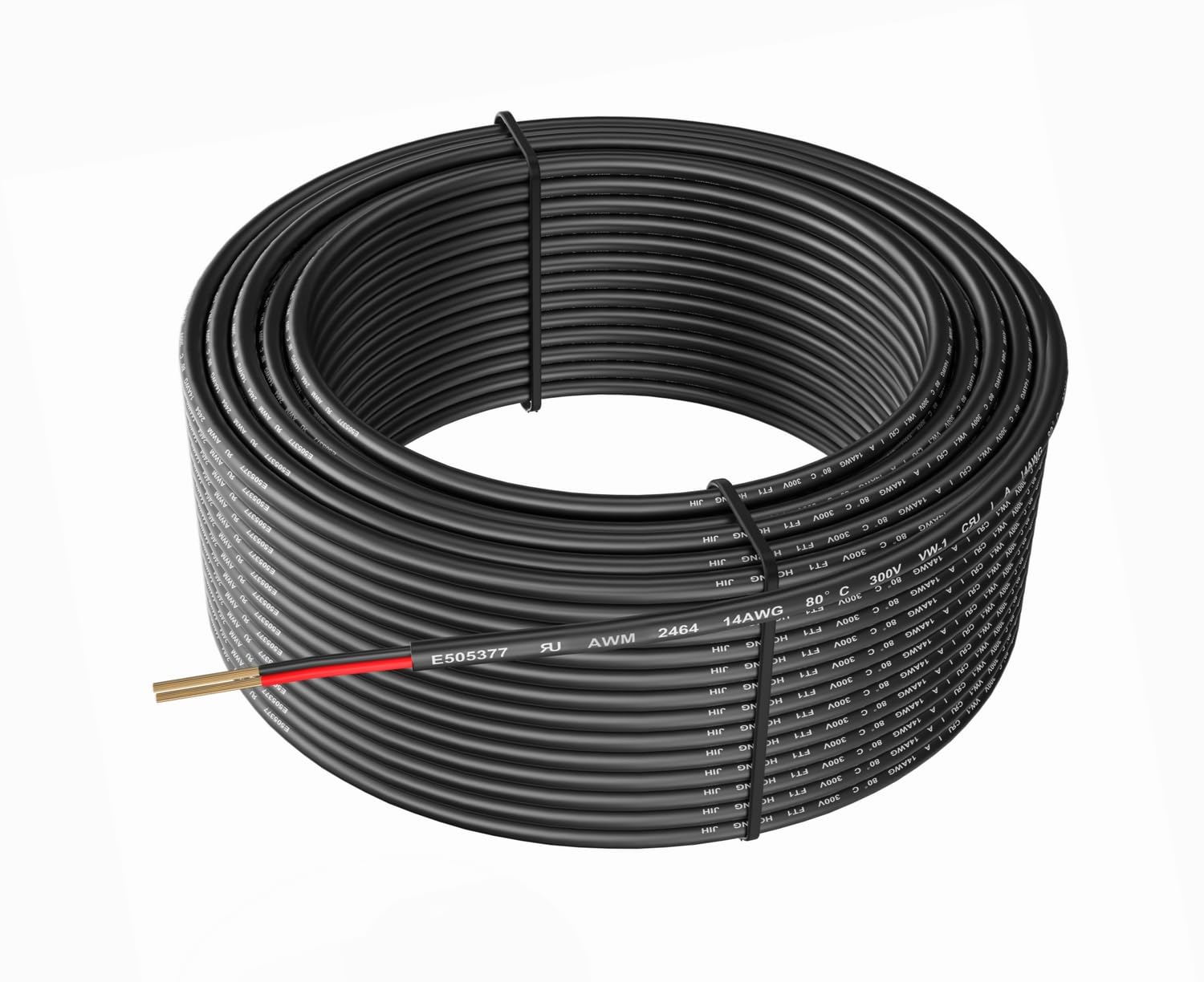 Cable eléctrico de 2 conductores de 14 awg, cable de PVC trenzado de ...