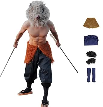 Amazon.com: Anime Hashibira Inosuke Cosplay Adult Men Women Plush Apron ...