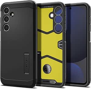 Amazon.com: Spigen Tough Armor - Funda diseñada para Galaxy S24 FE (2024) [Kickstand] - Negro ...