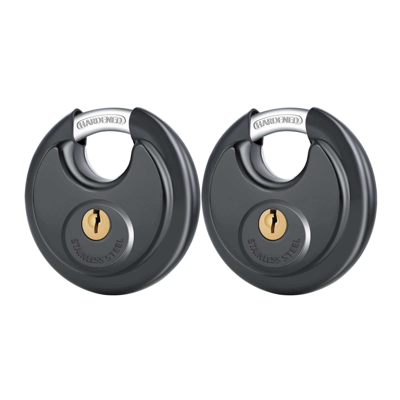 DAYGOS Waterproof Keyed Padlock, 3/8 Inch Shackle, Stainless Steel Disc ...