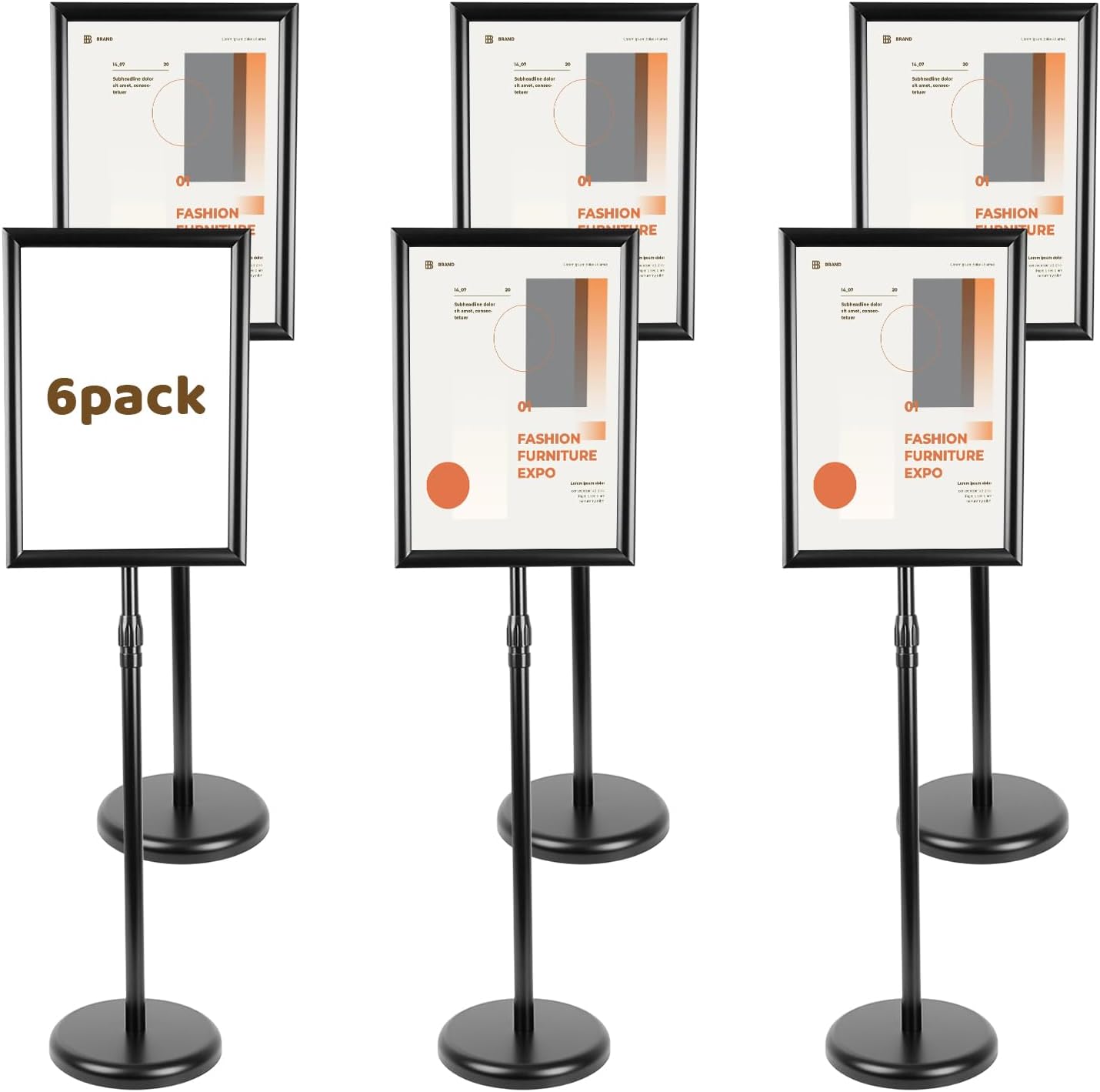 Amazon.com: 6Packs 11x17 Inch Adjustable Pedestal Poster Sign Stand ...