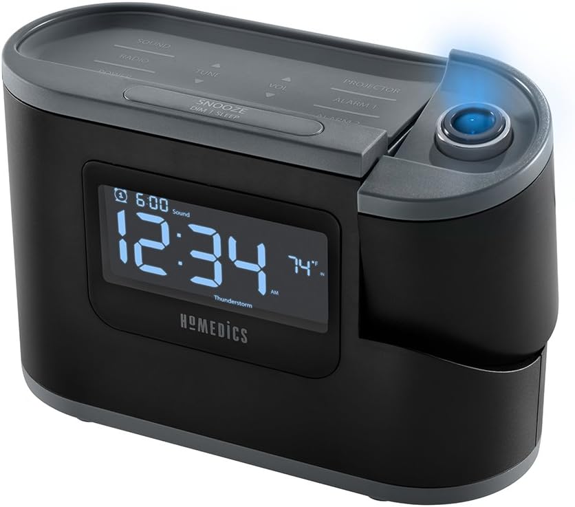 Amazon.com: Homedics SoundSleep Recharged Alarm Clock & White Noise ...