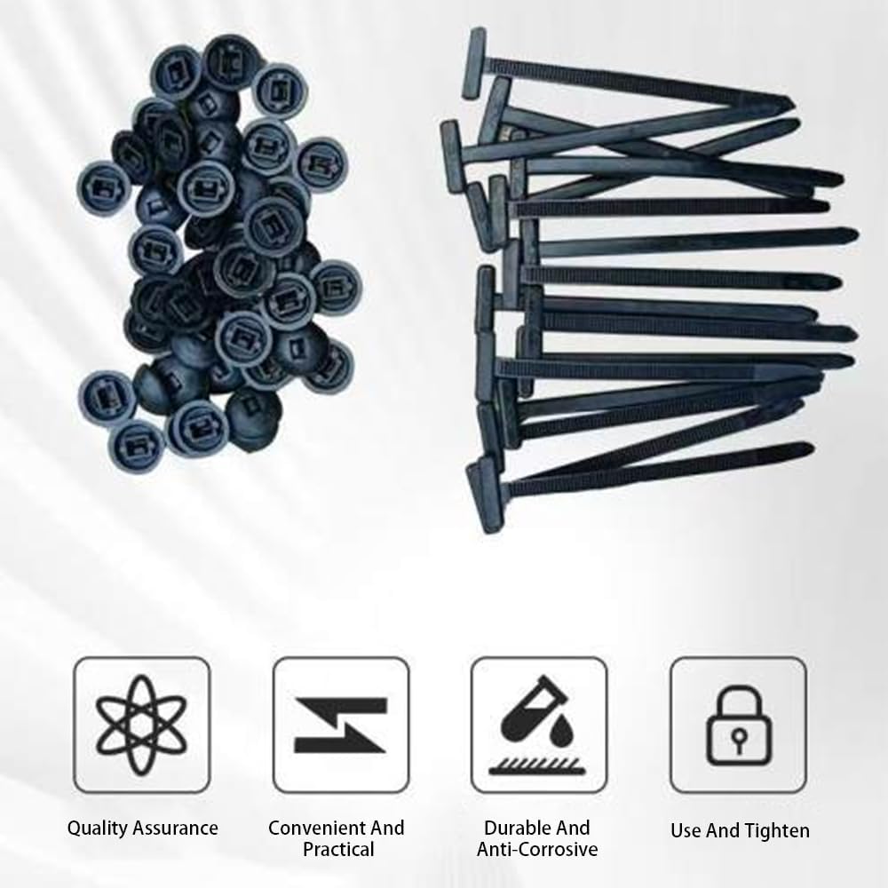 Tie Buckle Zip Tie 100PCS For Car, Heavy Duty Self -Locking Zip Ties ...