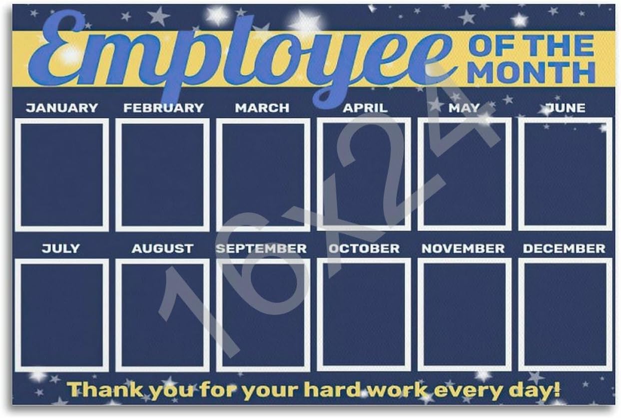Amazon.com: Stars Employee of The Month Display Poster Office Poster ...
