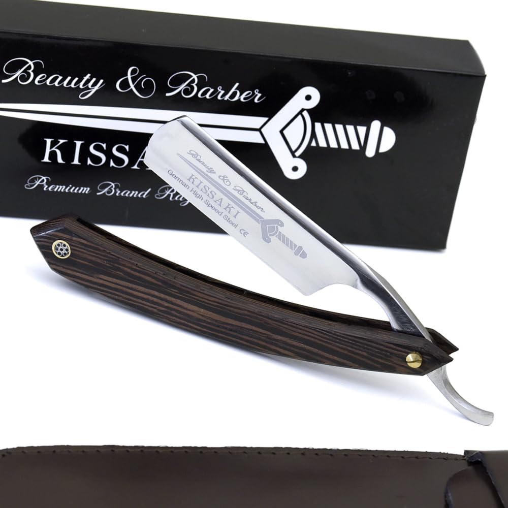 Amazon.com: Shave Ready Straight Razor - Straight Edge Razor with Wenge ...