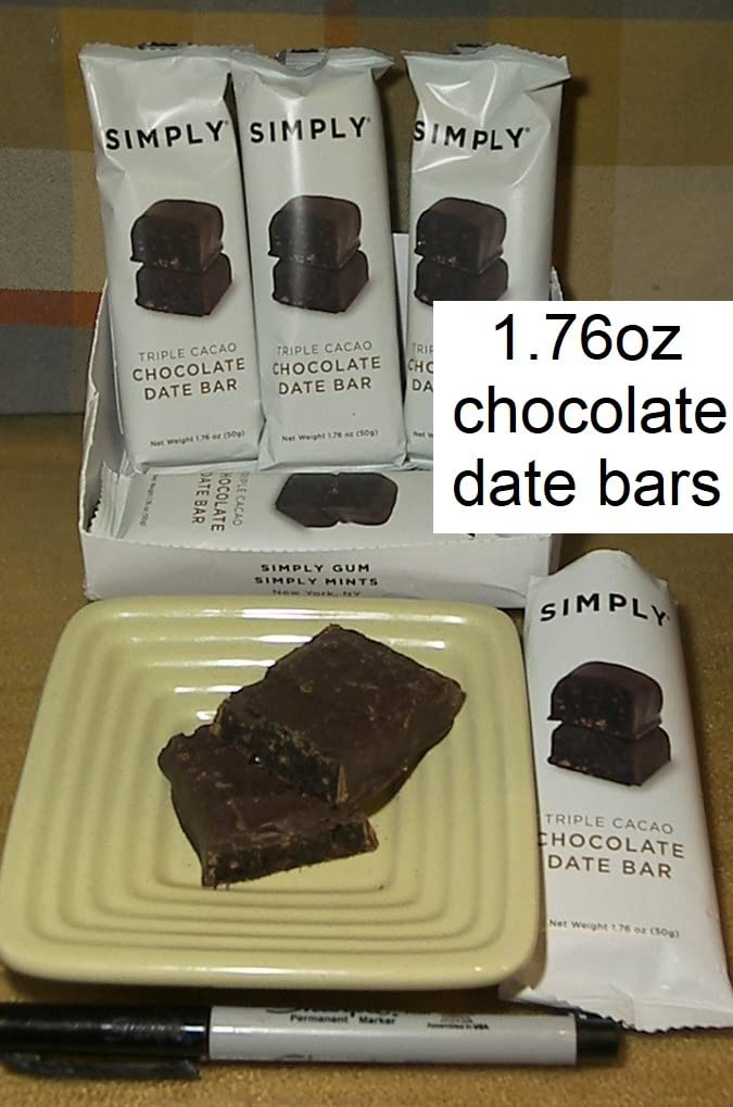 Amazon.com : Simply Chocolate Date Bars (Bag) (1.76 oz (Pack of 6 ...