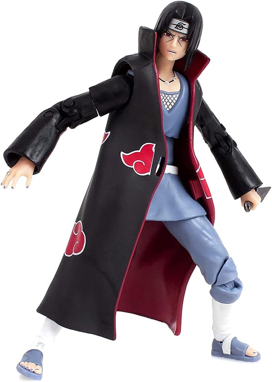 Amazon.com: Toynami Naruto Shippuden: Sasuke Uchiha 4-Inch Poseable ...