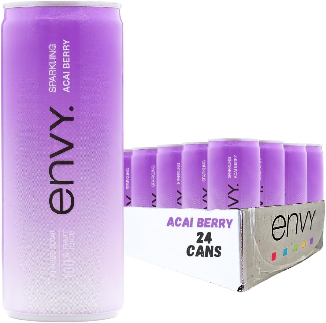Amazon.com : Envy Sparkling 100% Fruit Juice, Acai Berry 8oz (Case of ...