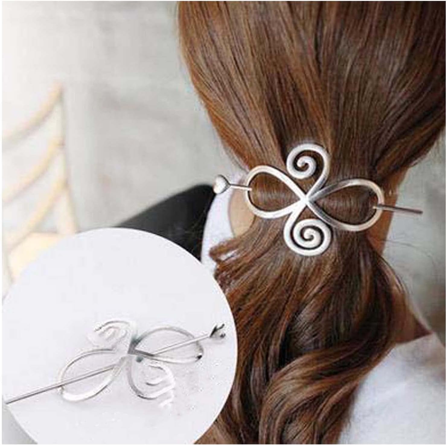 Amazon.com : Aneneiceera Vintage Viking Celtic Hair Clip Gold Celtic ...