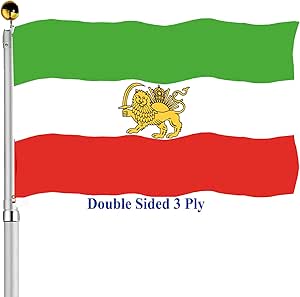 Amazon.com : Old Iran Iranian Lion Sun Flag 3x5 Outdoor Double Sided ...