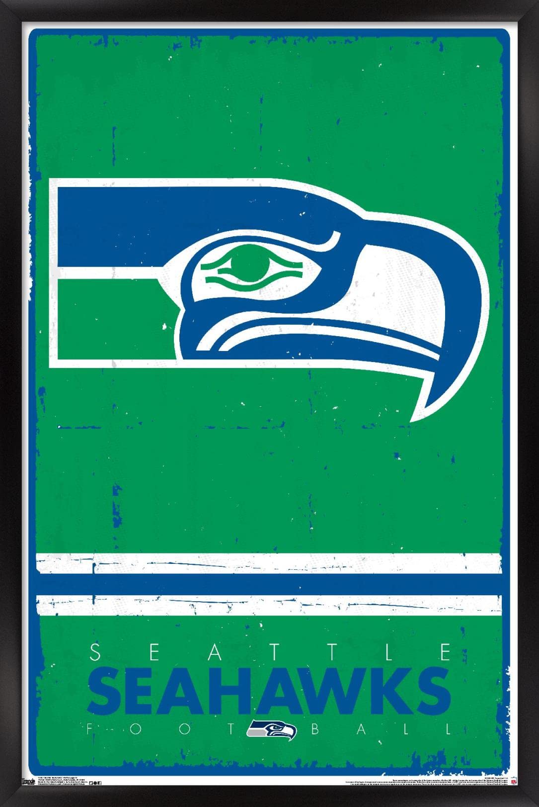 Seahawks Retro Logo Men's Royal Seattle Seahawks Vintage Logo Thermal