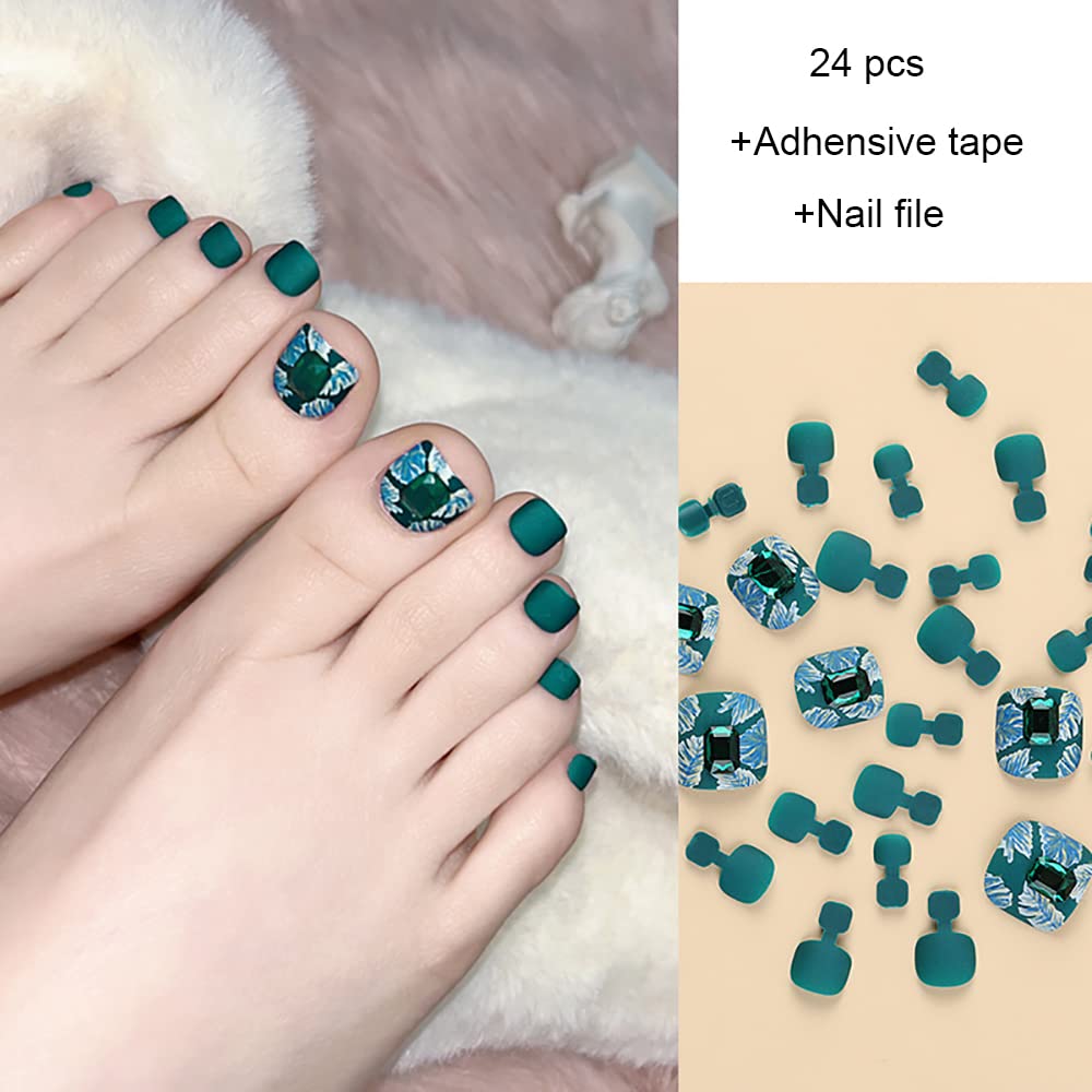 Green Toe Nail Designs