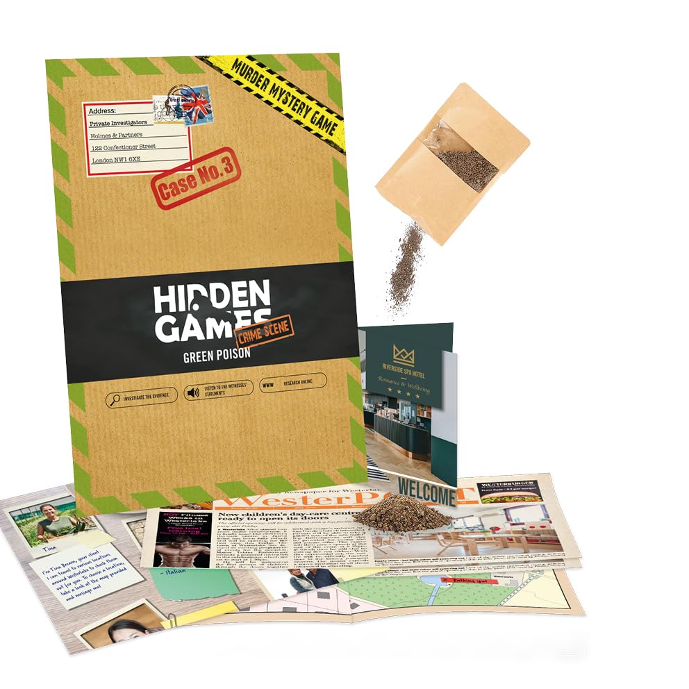 Hidden Games Crime Scene - Green Poison - British UK - Realistic crime ...