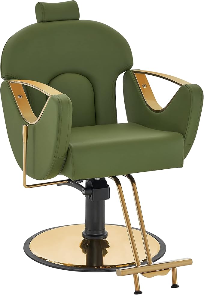 Amazon.com: BarberPub Luxurious Classic Barber Chair Hydraulic Pump ...