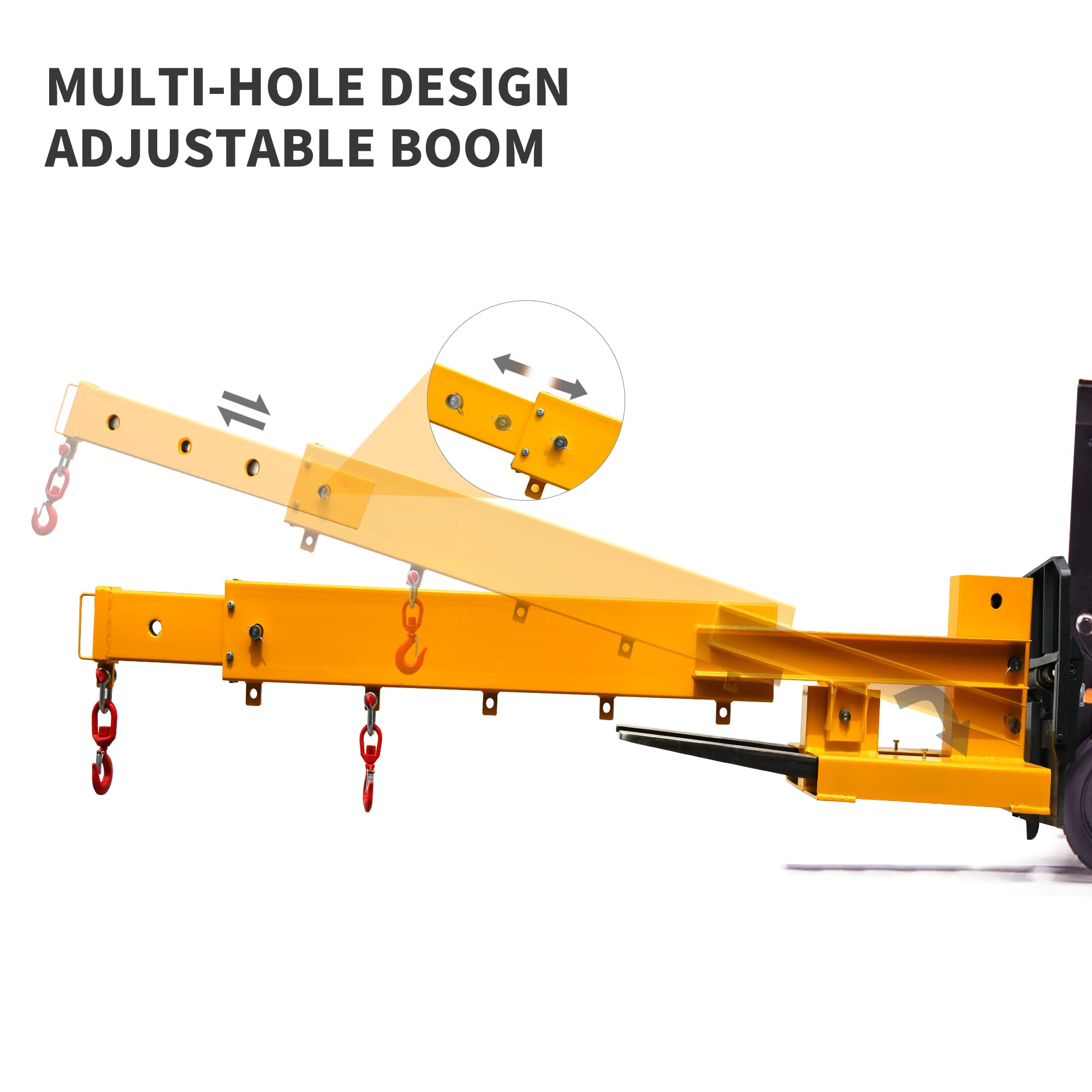 Snapklik.com : Forklift Mobile Crane 6000lbs/3T Capacity,Adjustable ...