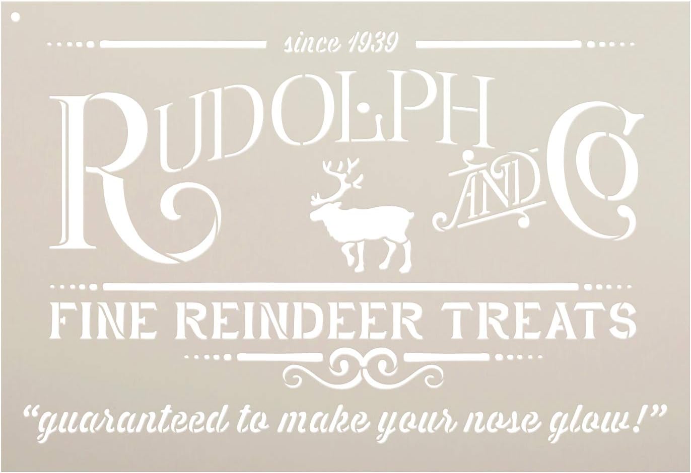 Amazon.com: Rudolph and Co. Stencil by StudioR12 | Reindeer Treats ...