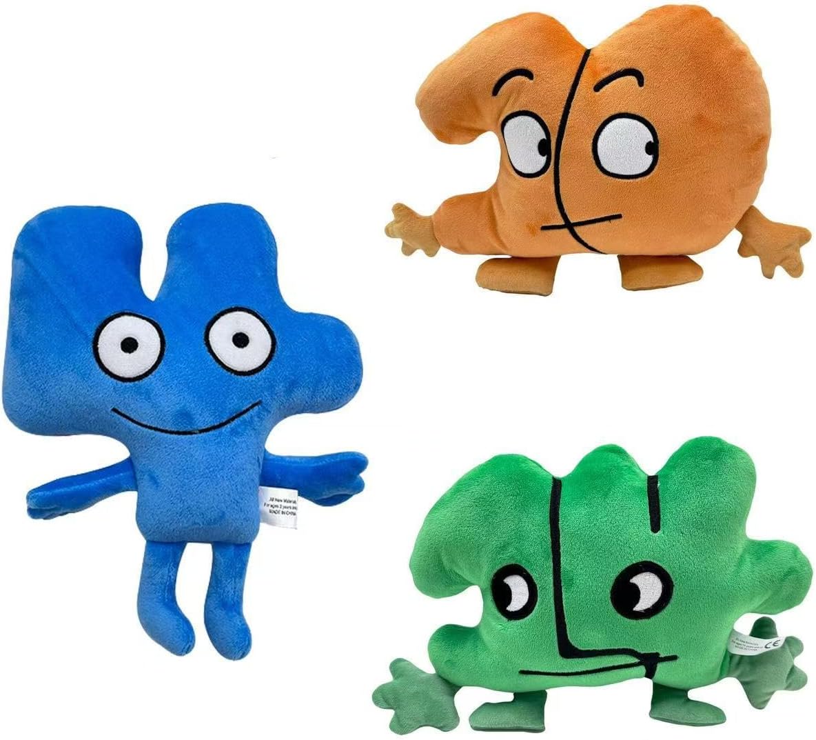 Amazon.com: Rispai 3pcs,Battle for Dream Island Plushies,BFDI Stuffed ...