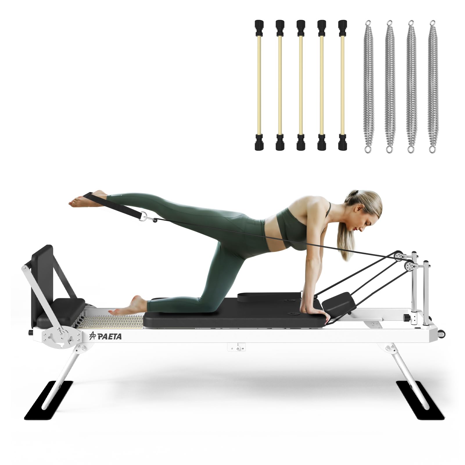Pilates Reformer, PAETA Foldable Reformer Pilates Machine for Home Use ...