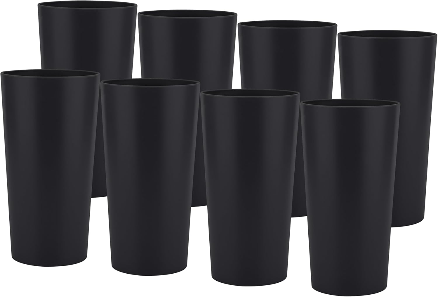 Amazon.com | ZAINCA 26-ounce Plastic Drinking Glasses Stackable ...