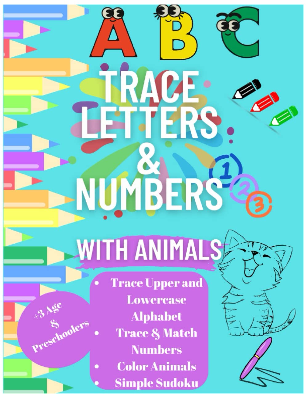 Buy Alphabet Letter Trace and Color: Trace Letters and Numbers - Color ...