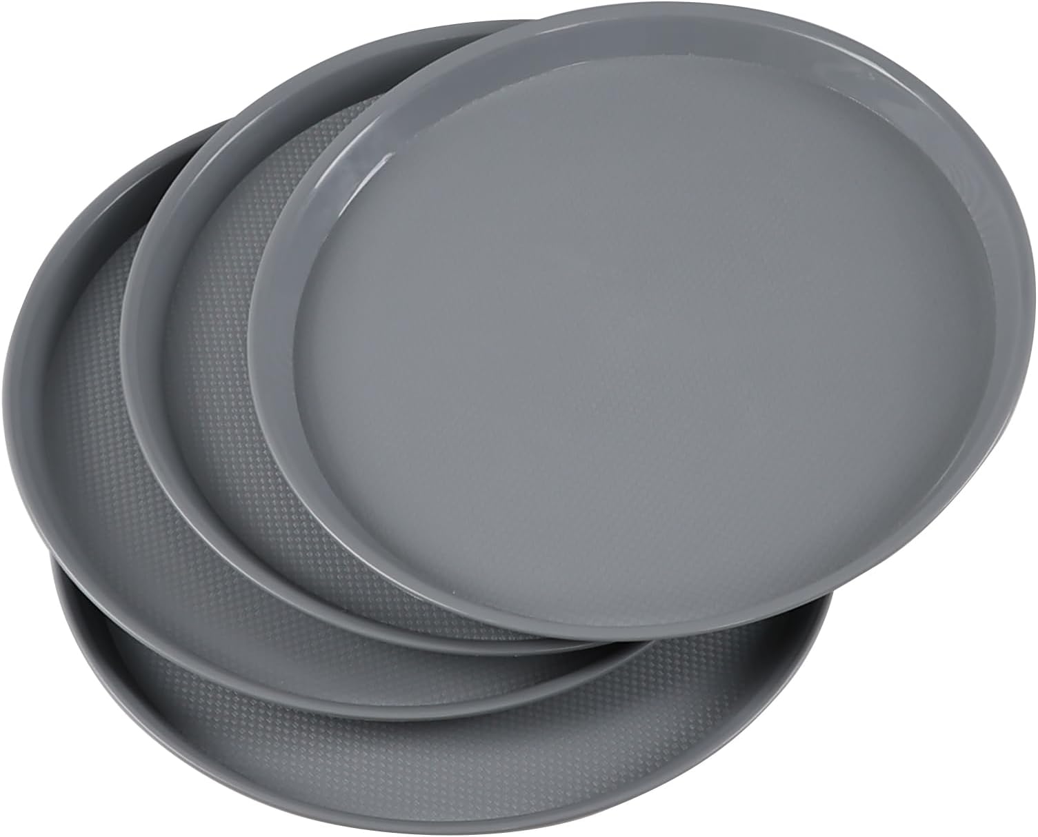 Amazon.com: Afromy 4 Pack Round Food Trays Serving Platter, Plastic ...