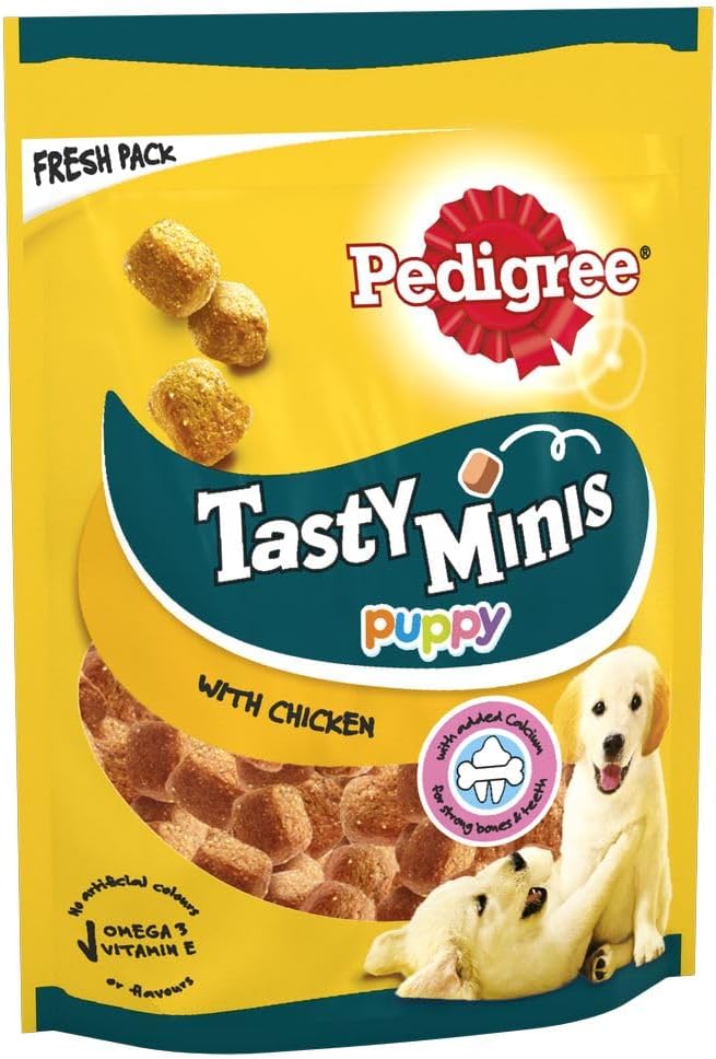 Pedigree Tasty Minis - Puppy treats, chewy cubes with chicken ...