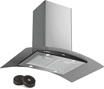 Klarstein Cooker Hood 90cm, Extractor Fan for Kitchen w/Dishwasher Safe ...