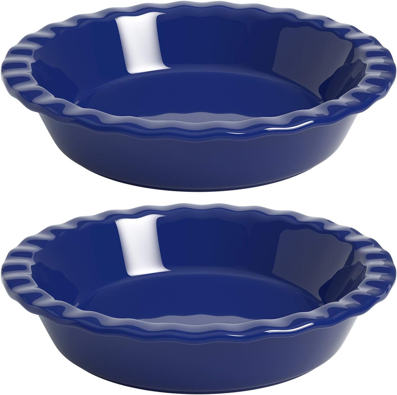 Amazon.com: Mora Ceramic Pie Pan for Baking - 9 inch - Deep and Fluted ...