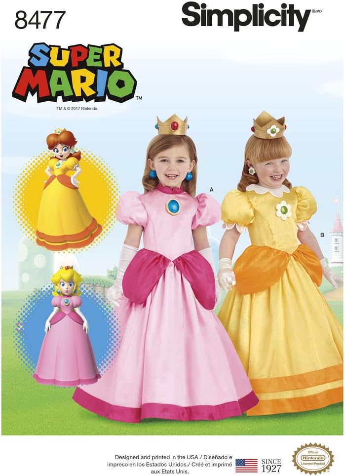 Amazon.com: Simplicity Sewing Pattern D0800/8477 - Child Super Mario ...