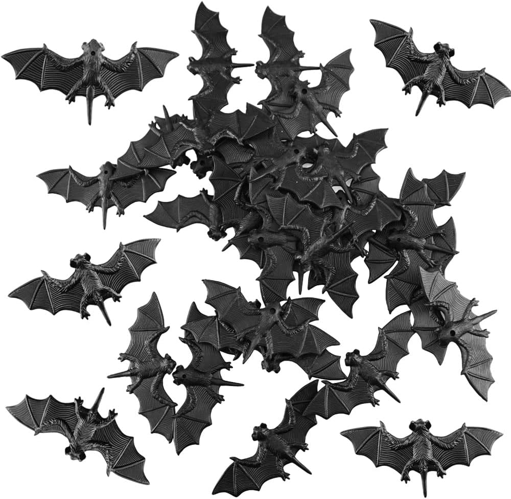 Amazon.com: FAZHBARY Small Black 3D Bats Halloween Decoration Bat ...