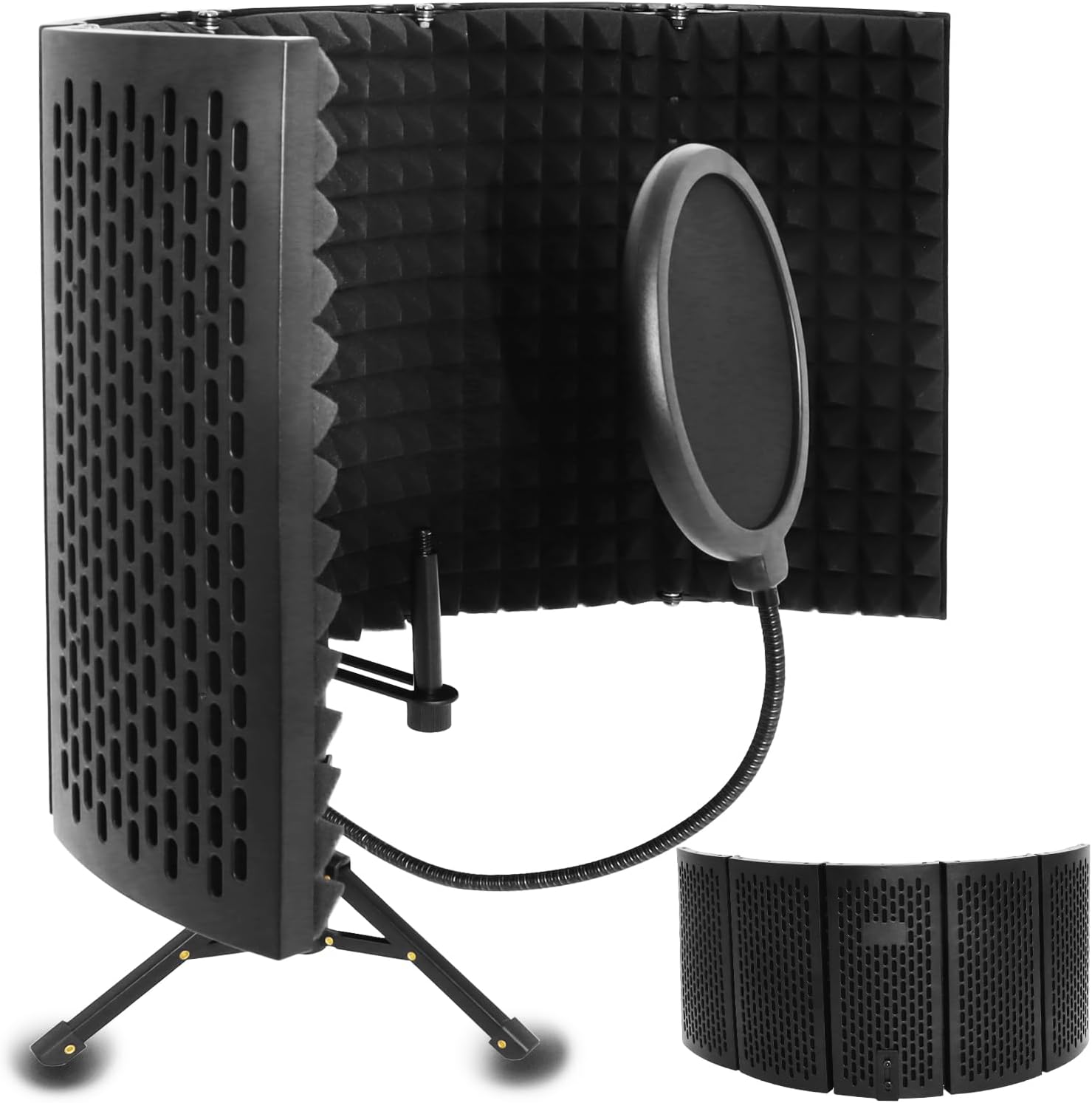 Amazon.com: Microphone Isolation Shield with Pop Filter, 5-Fold ...