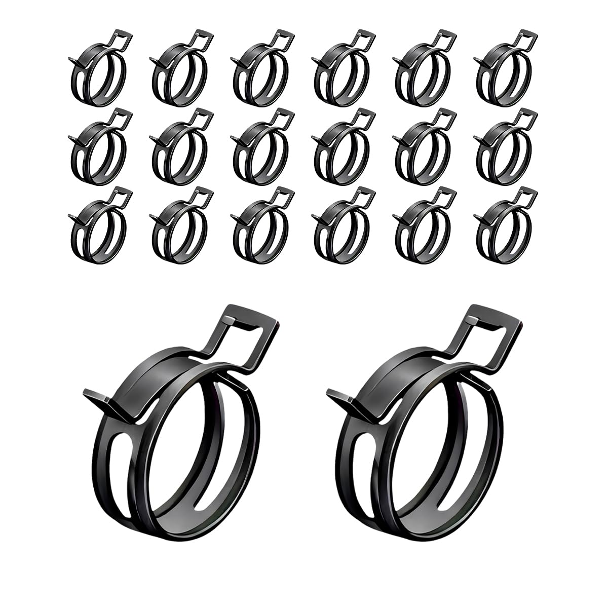 Amazon.com: Wevdn 20PCS 1/4" ID Spring Band Type Clamps, 6mm Manganese ...