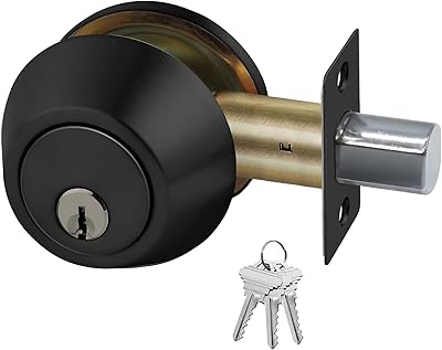 Emtek 8469 Flat Black Deadbolt Emtek 8469 Square B - Door Dead Bolts ...