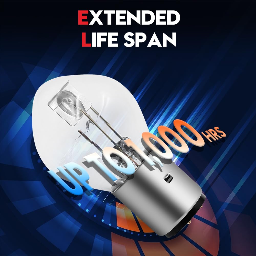 Snapklik.com : VEHICODE BA20D H6 Bulb Motorcycle Halogen Light 12V 35 ...