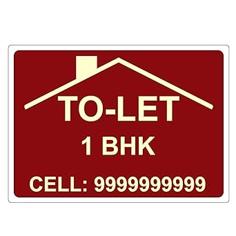 JEEPL-TOLET1BHK SIGN BOARD |GENERAL SIGN BOARD|TOLET FOR SINGLE BED ...