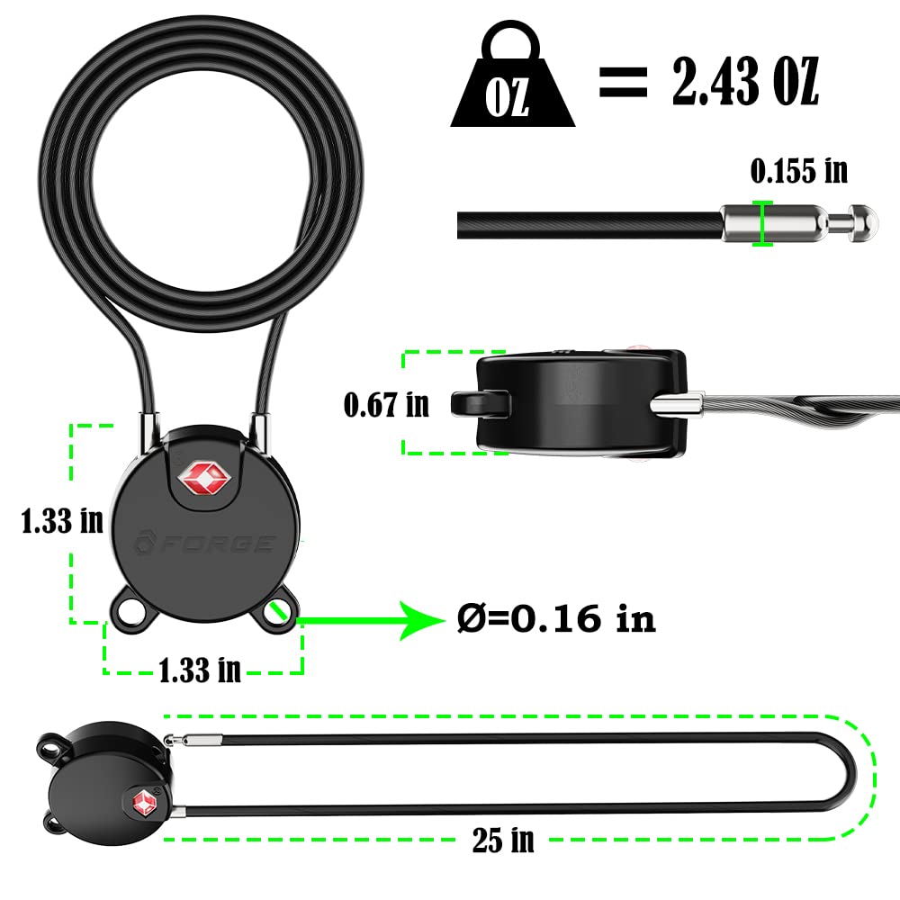 Snapklik.com : Forge TSA Approved Luggage Locks Ultra-Secure Dimple Key ...