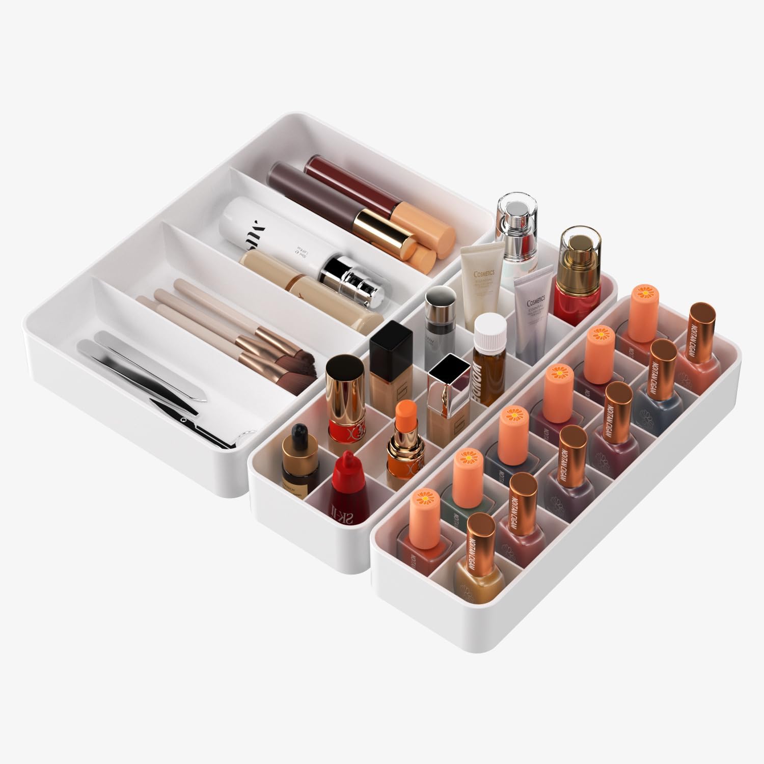 Amazon.com: Stackable Drawer Organizer, 3 PCS Versatile Bathroom and Vanity Drawer Organizers ...