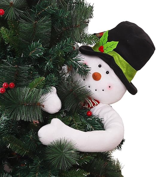 Amazon.com: Christmas Tree Topper Decoration Xmas Tree Claus/Snowman ...