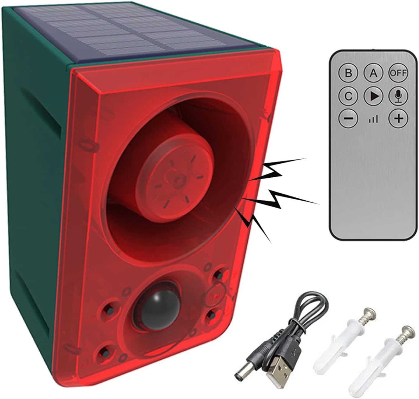 Solar outdoor motion sensor alarm: Comboss Barking dog motion sensor ...