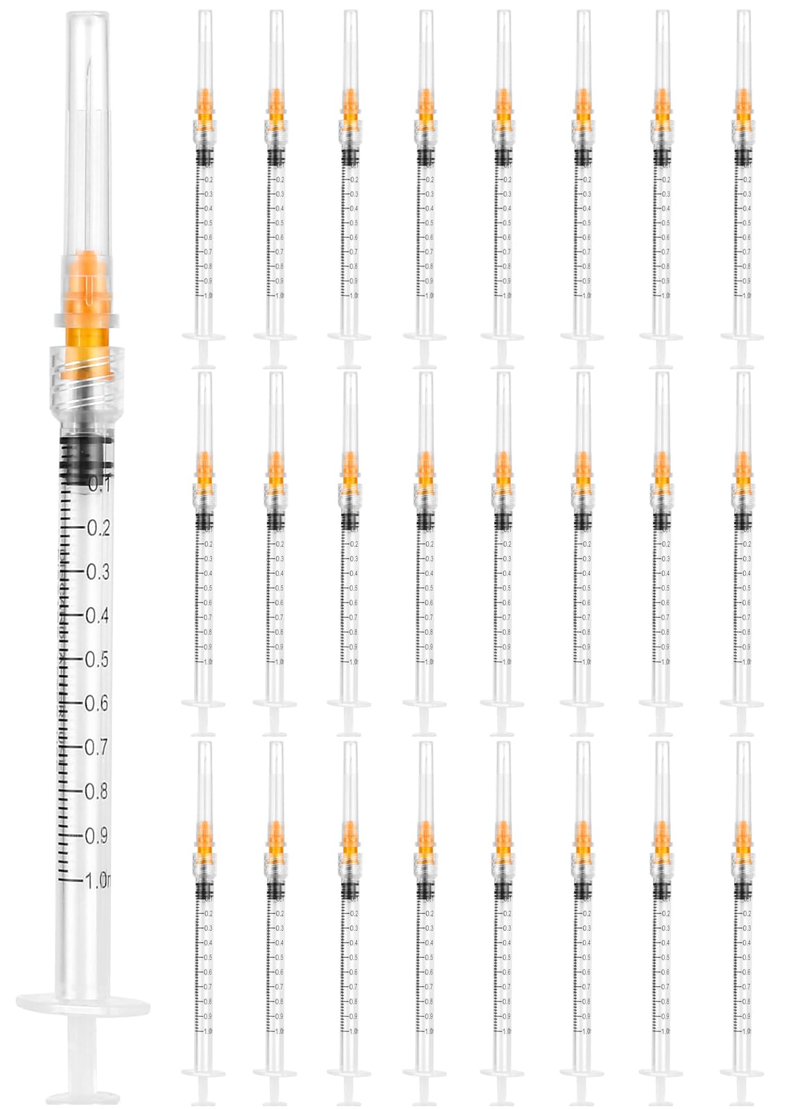24 Pack 1ml Syringes With Needle 25g 1 Sterile Luer | Desertcart INDIA