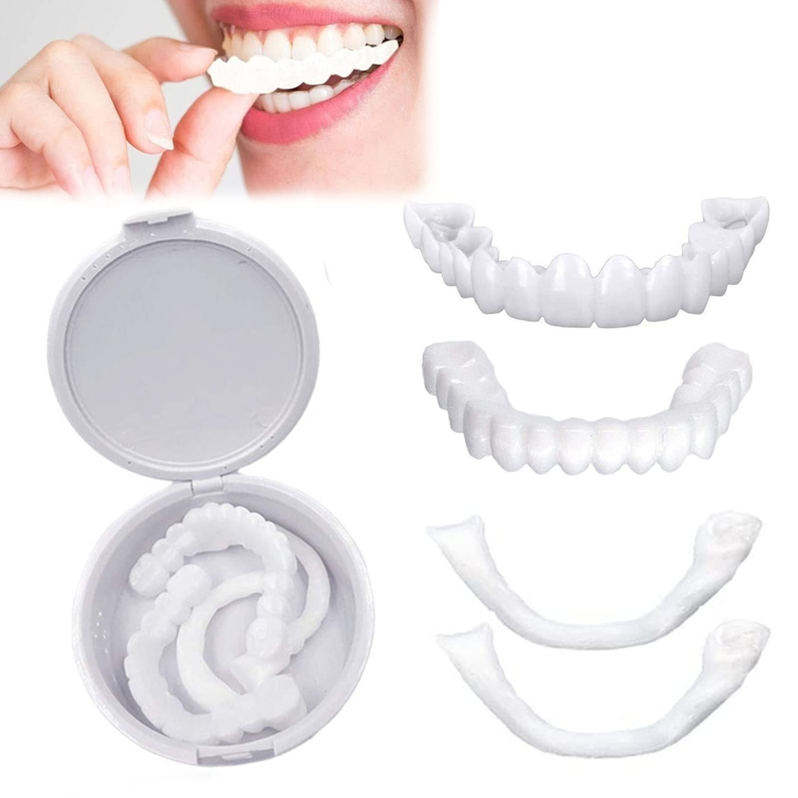 Buy Snap-On Dentures, Fake Teeth Veneers Snap In Teeth, Denture Teeth ...