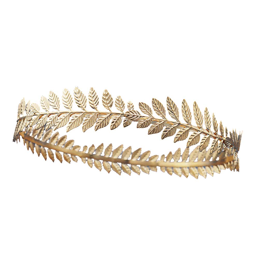 Minkissy Bridal Gold Leaf Crown Roman Laurel Wreath Goddess Olive ...
