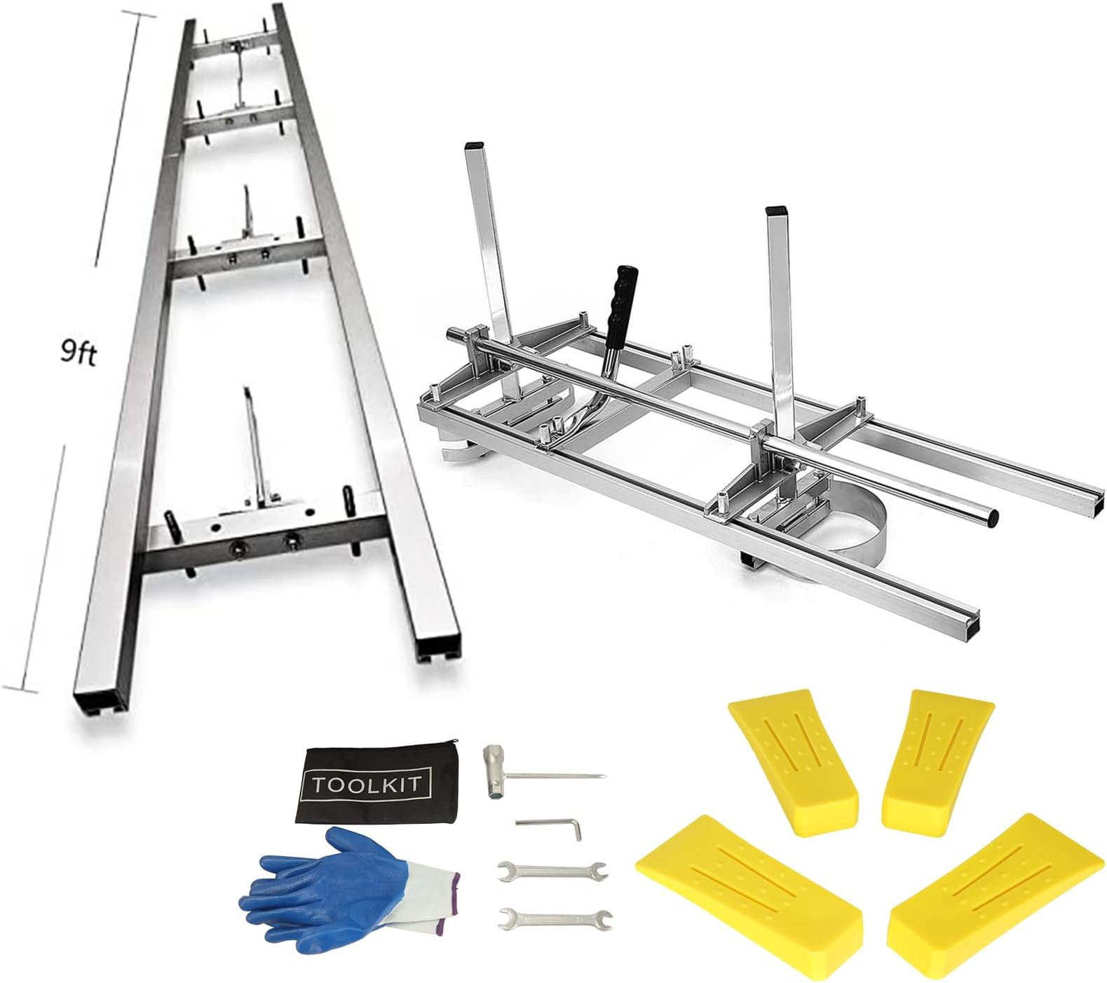 Amazon.com: VEVOR Rail Mill Guide System, 9 ft 4 Crossbar Kits ...